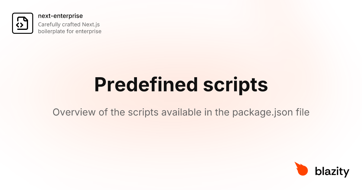 Predefined scripts